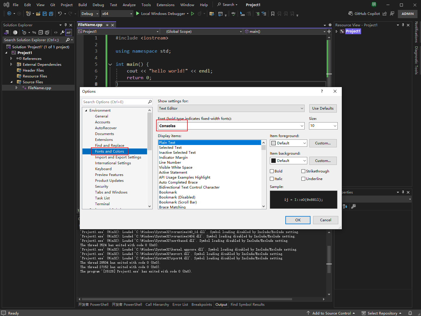 Visual Studio 2022 修改字体和背景颜色 - KalosAner的博客 | KalosAner Blog